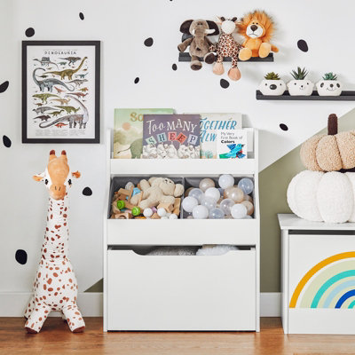 SoBuy KMB71-W, Children Kids Bookcase Book Shelf Toy Storage Shelf ...
