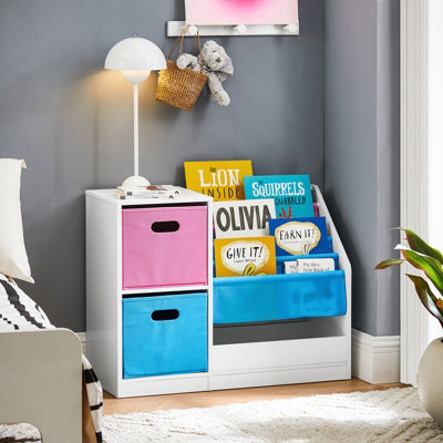SoBuy KMB76-F, Children Kids Bookcase Book Shelf Toy Shelf Standing ...