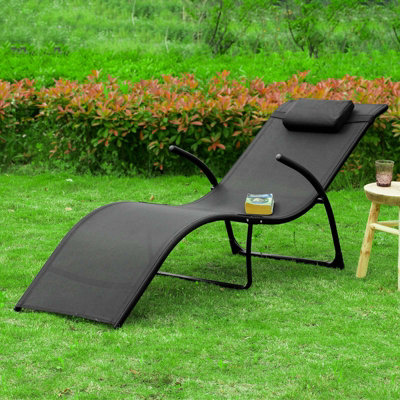 SoBuy OGS45-SCH, Foldable Sun Lounger Recliner Relaxing Chair Folding ...