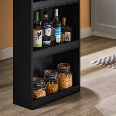 SoBuy Tall Breakfast Bar Table Modern Dining Table with 3-Tier Storage ...