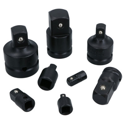 Socket Adapter Adaptor Reducer Step Up Set Imapct 1/4" - 1" 8pc Set TE813