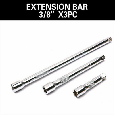 SOCKET BAR EXTENSION SET 1/4" 3/8" 1/2" INCH DRIVE LONG GARAGE TOOL KIT