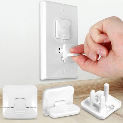 Socket cover with hidden handle Baby proof plug cover 50 pack 3 hole ...
