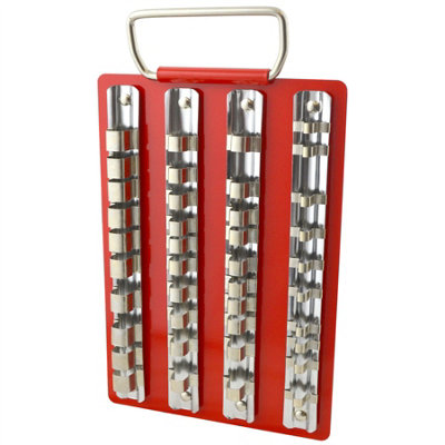 Socket Holder / Tray / Rack / Rail Storage 1/4" 3/8" and 1/2" drive 40pc