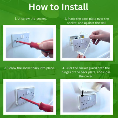 Socket Protector Cover (2 Pack) Double Gang Socket Cover