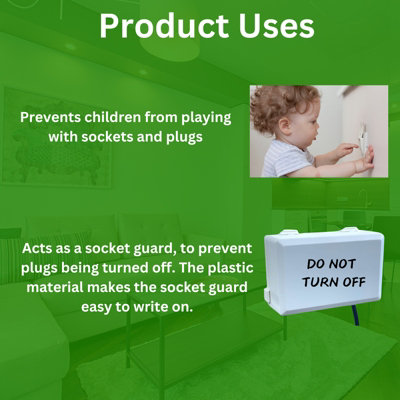 Socket Protector Cover (2 Pack) Double Gang Socket Cover