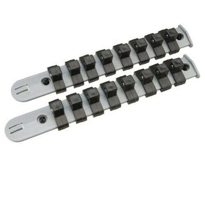 Socket Storage Rail Set 1/2" Drive Socket Bits Snap Organise Hanging ...