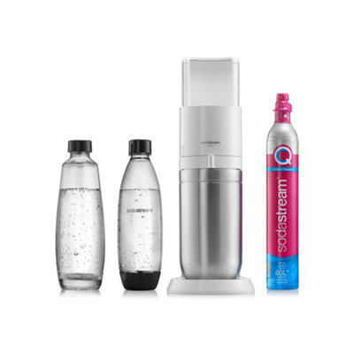SodaStream Duo White - Sparkling Carbonated Water Soda Maker with 2 Bottles