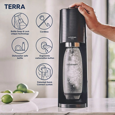 SodaStream Terra Classics Sparkling Water Soda Drinks Maker Machine