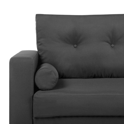 Sofa 2 Seater KALMAR Fabric Dark Grey