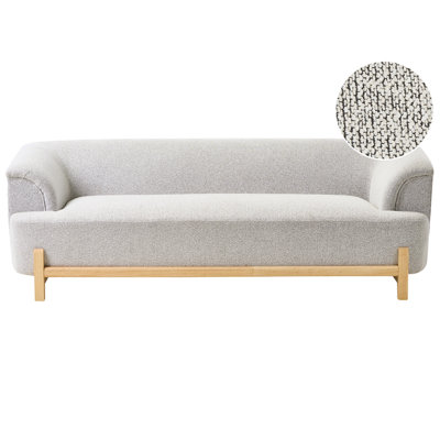 Sofa 3 Seater ALNOR Fabric Light Grey