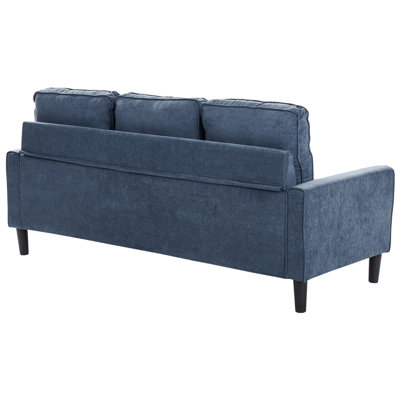 Sofa 3 Seater AVESTA Fabric Dark Blue with Ottoman