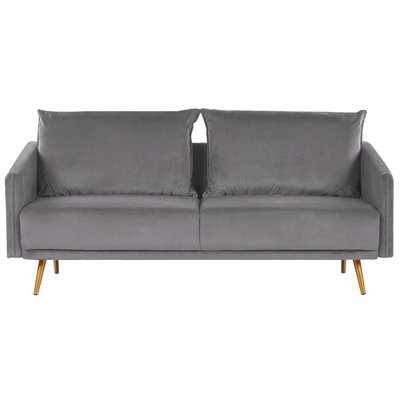 Sofa 3 Seater MAURA Velvet Grey