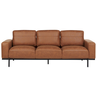 Sofa 3 Seater SOVIK Fabric Brown