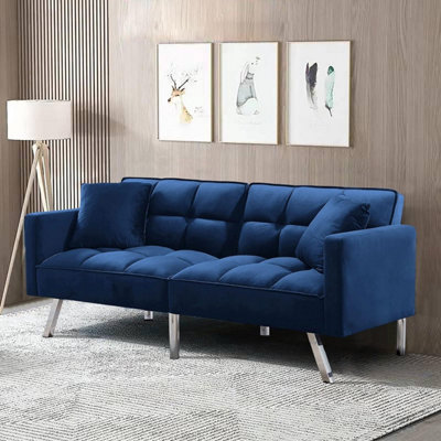 Blue click clack sofa bed store