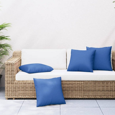 Sofa Cushions 4 pcs Royal Blue 60x60 cm Fabric