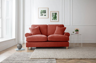 Sofas Express Mumbles Apricot Red Scroll Manhattan 2 Seater Sofa
