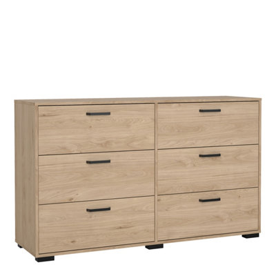 Sofia Double Dresser 6 Drawers Jackson Hickory