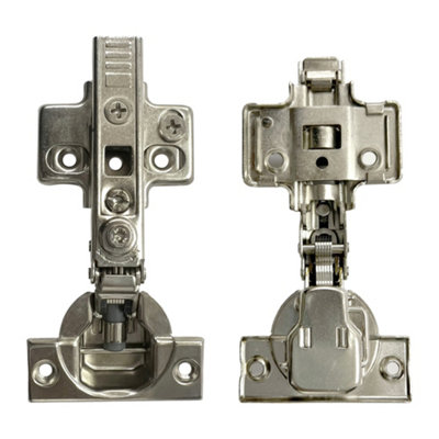 Soft Close Full Overlay Cabinet Door Hinges, 110 Degree, Nickel Plated ...