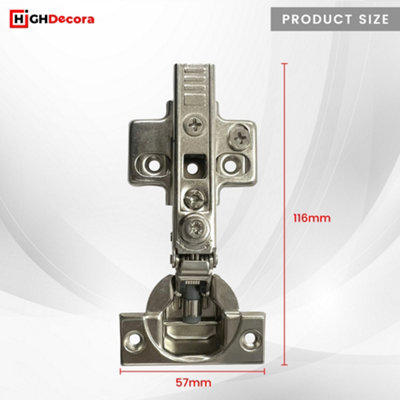 Soft Close Full Overlay Cabinet Door Hinges, 110 Degree, Nickel Plated ...