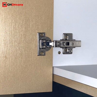 Soft Close Full Overlay Cabinet Door Hinges, 110 Degree, Nickel Plated ...