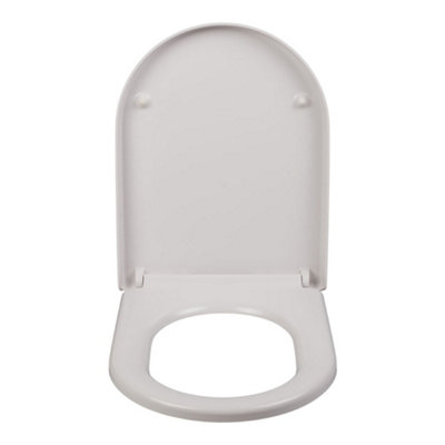 Soft Closing Hinged D-Shape Toilet Seat