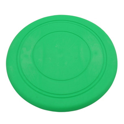 SOFT DOG FRISBEE FLYING DISC - GREEN (PUPPY TOY THROWING FETCH)