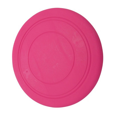 Soft Dog Frisbee Flying Disc - Pink (Puppy Toy Throwing Fetch)