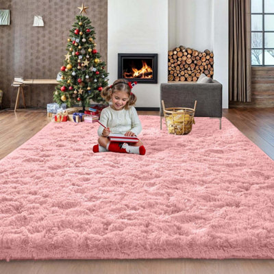 Soft Fluffy Pink Area Rugs Non Slip Large Shaggy Rug Carpets for ...