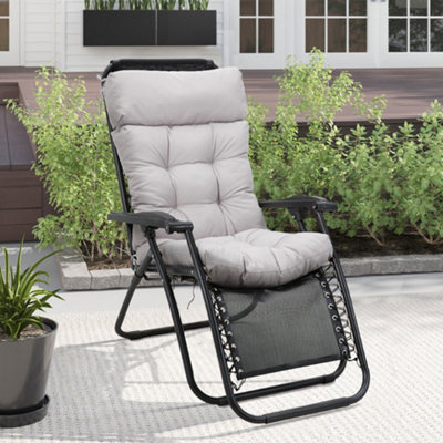 Soft Garden Chair Cushion Outdoor Seat Pad with Highback and Ties ...