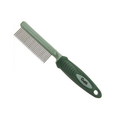 Soft Grip Dog Grooming Comb Crufts Metal Pet Comb Hair Detangle