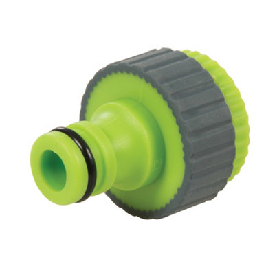 SOFT GRIP TAP CONNECTOR HOSE PIPE FITTING ADAPTER - 1/2" INCH TO 3/4" INCH