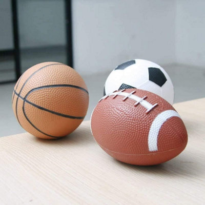 Soft Inflated MINI Sports Balls Pack of 3 Football Rugby Balls Football ...
