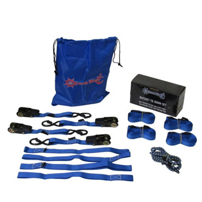 Soft Loop Tie Down Ratchet Straps Blue (S Hook Lashing Bungee Cord Gift ...