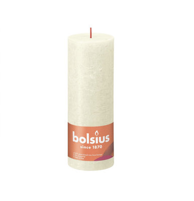Soft & Pearl Bolsius Rustic Shine Pillar Candle. Unscented. H19 cm ...