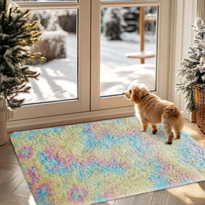 Soft Shaggy Fluffy Mats Non Slip Anti Allergic Bath Mat Large Floor Mats