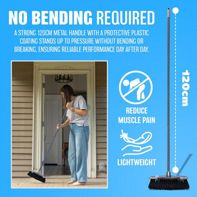 Soft Sweeping Brush 120cm Indoor Broom Stylish Grey Kitchen Floor ...