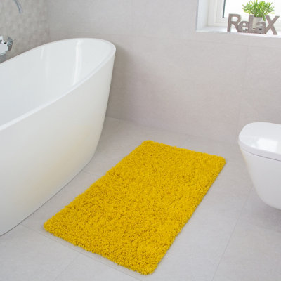 Soft Value Yellow Shaggy Area Rug 50x80cm | DIY at B&Q