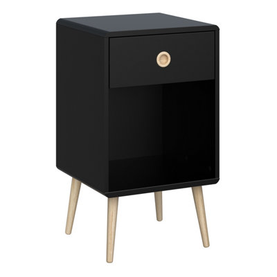 Softline 1 Drawer Chest Black painted