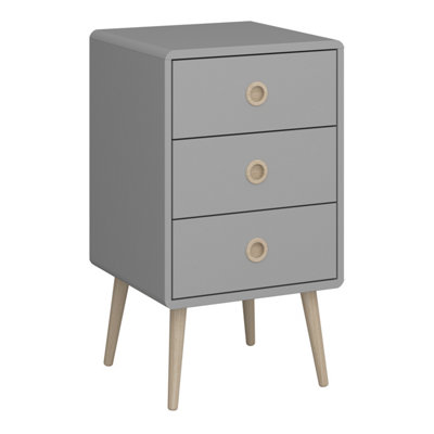 Softline 3 Drawer Chest in Grey | DIY at B&Q