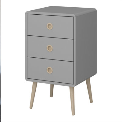 Softline 3 Drawer Chest in Grey | DIY at B&Q