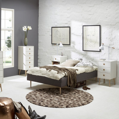 Softline 3 Drawer Chest Off White | DIY at B&Q