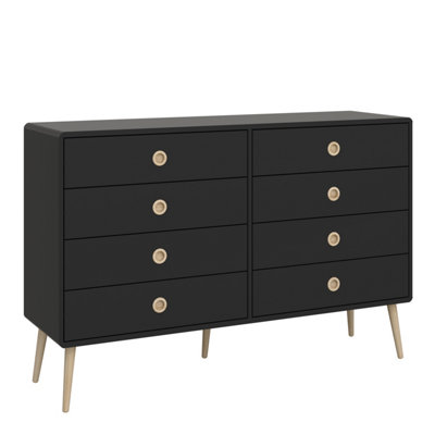 Softline 4 + 4 Wide Chest Black painted