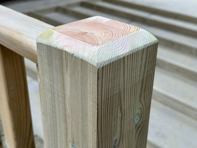 Softwood Deck balustrade kit, 0.5m, Light green, 2x Deck posts