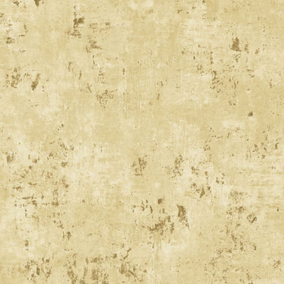 Soho Concrete Textured Heavyweight Vinyl Wallpaper Beige / Gold World ...