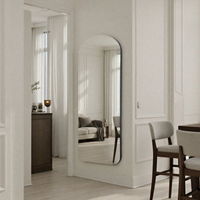 Soho Curved Arch Full Length Mirror Black