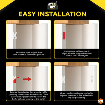 SOL 12 Sets of Cabinet Door Magnets and Fittings, Cupboard Magnetic ...