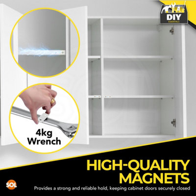 SOL 12 Sets of Cabinet Door Magnets and Fittings, Cupboard Magnetic ...