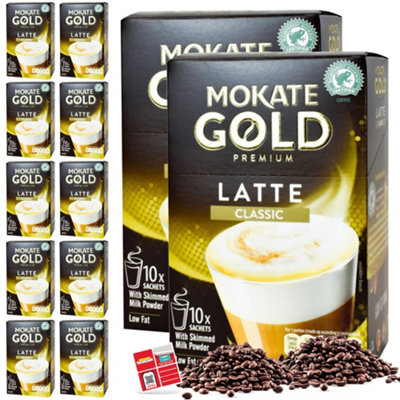 SOL 120pk (12 x 10pk) Mokate Coffee Sachets Latte Classic, Sachet ...