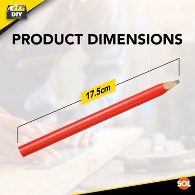 SOL 12pk Work Pencils for Builders, Carpenters Pencils for Marking ...